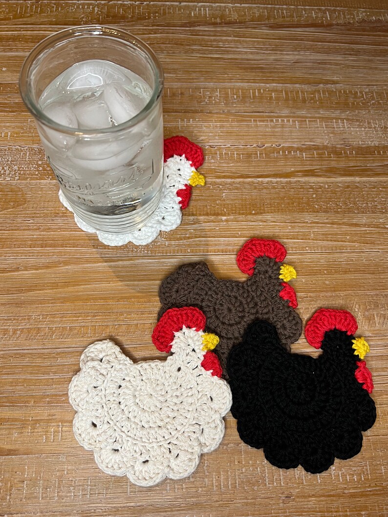 Farmhouse Chicken/rooster Coaster Sets; Great for Everybody and Every ...