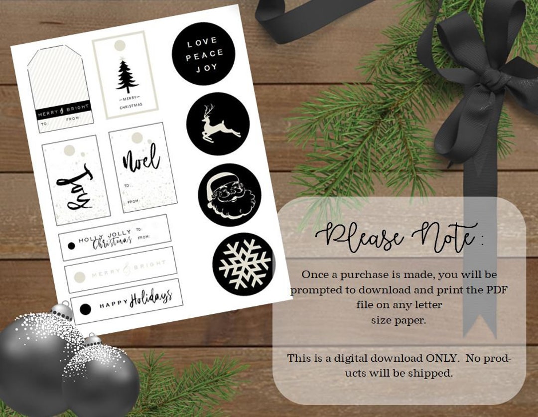 Classic Christmas Gift Tags (set of 11) - Etsy