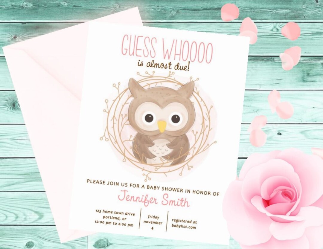 Owl Baby Shower Invitation - Etsy