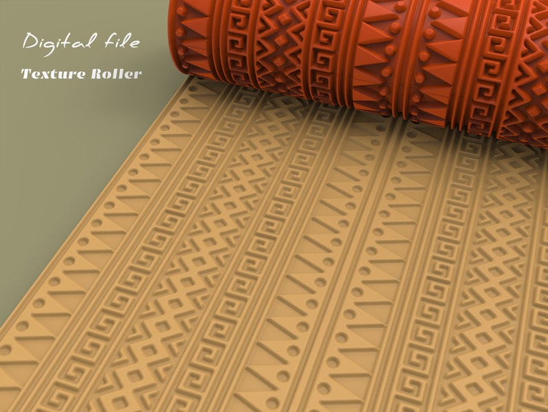 Ethnic Polymer Clay Seamless Texture Roller Digital STL - Etsy