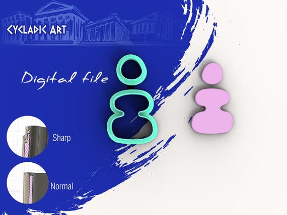 Cycladic Shape Polymer Clay Cutter Digital STL File 4 - Etsy