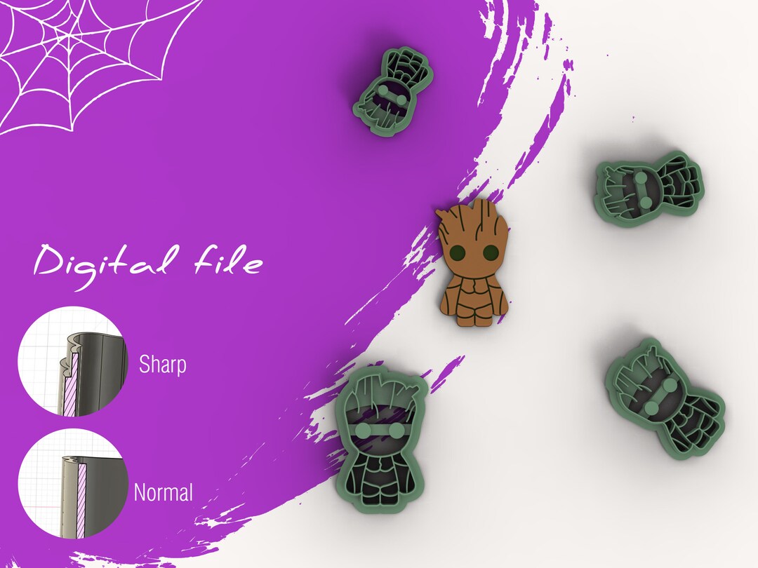 Tree Boy Polymer Clay Cutter | Digital STL File | 5 Sizes | 2 Cutter ...