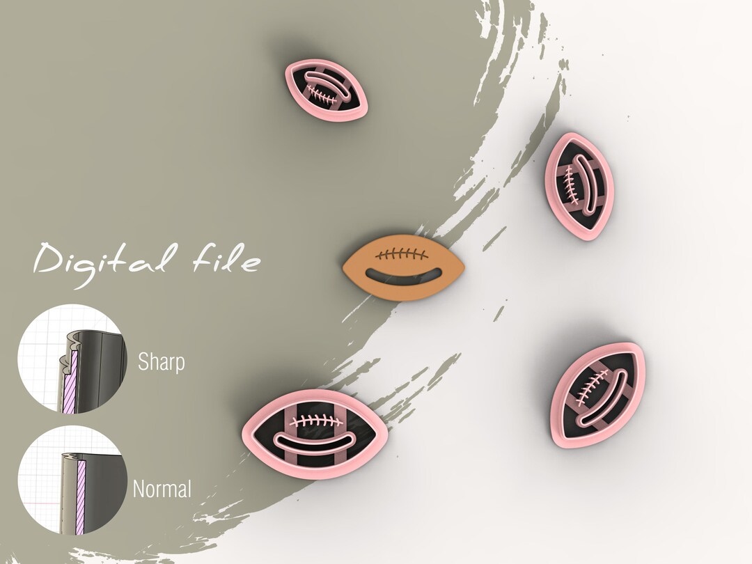 Rugby Ball Macrame Polymer Clay Cutters | Digital STL File | 4 Sizes ...