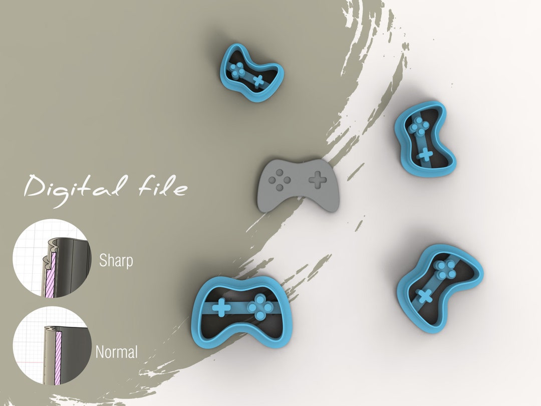 Game Controller Polymer Clay Cutter | Digital STL File | 4 Sizes | 2 ...