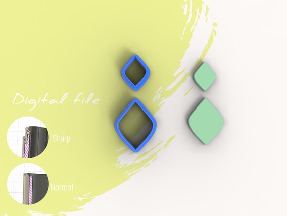 Polygon C Polymer Clay Cutter Geometric Digital STL File | Etsy