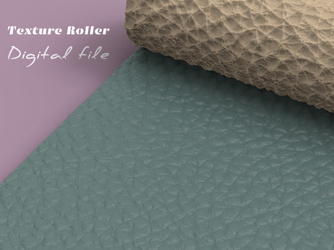 Leather 1 | Polymer Clay Seamless Texture Roller | Digital STL File - Etsy