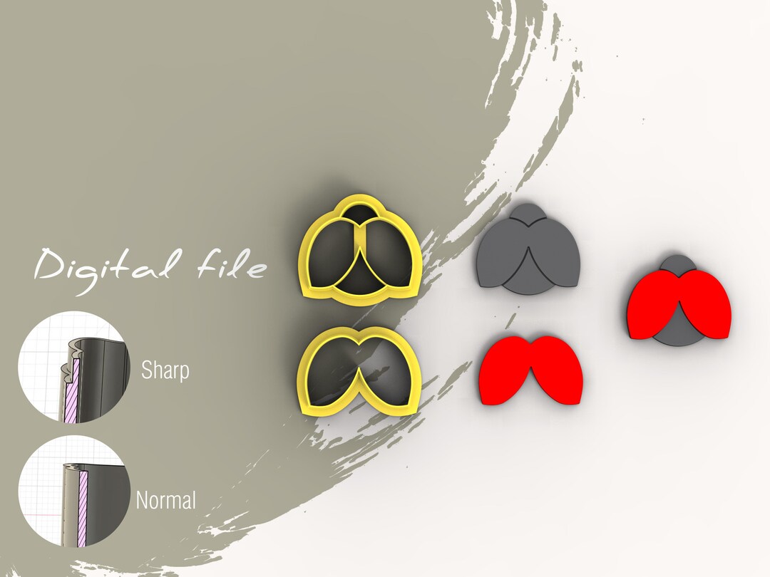 Ladybug 2 Polymer Clay Cutter | Digital STL File | 5 Sizes | 2 Cutter ...