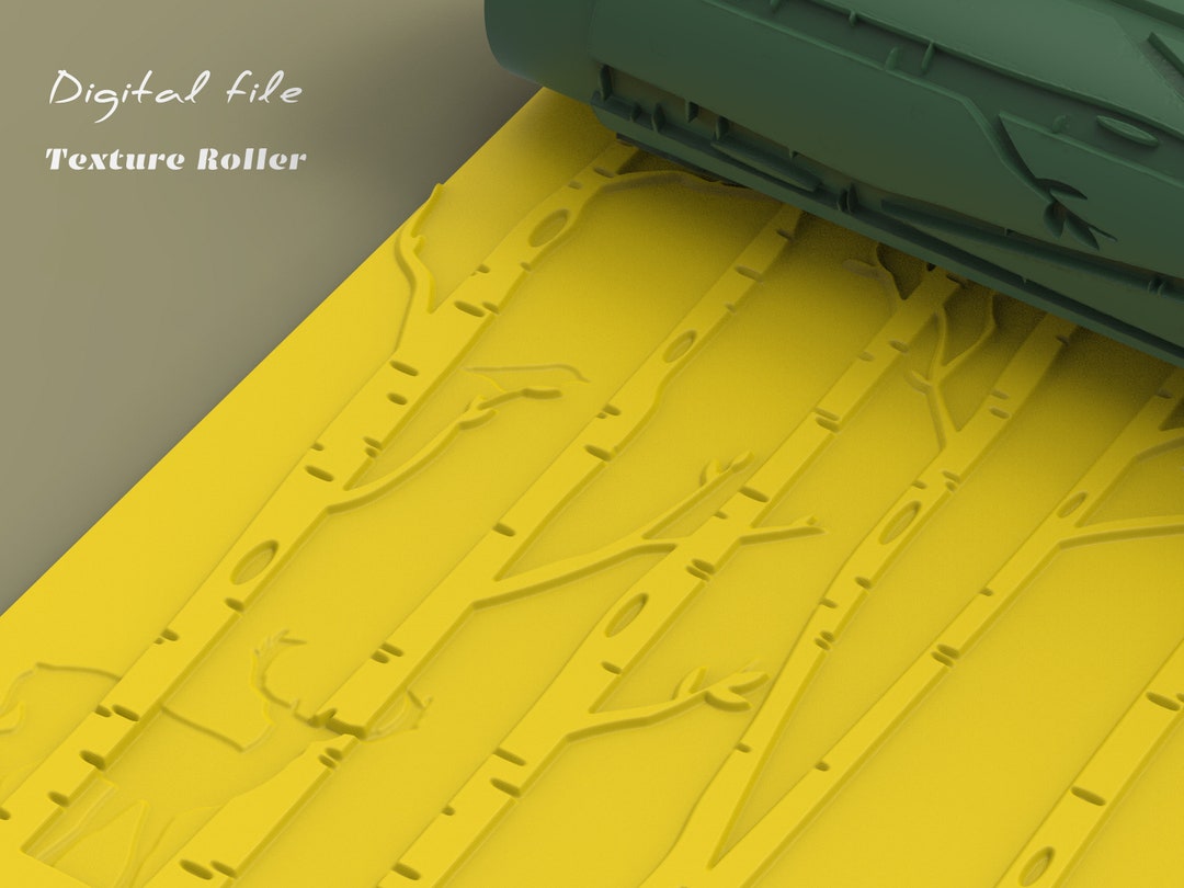 Forest | Seamless Polymer Clay Texture Roller | Digital STL File - Etsy