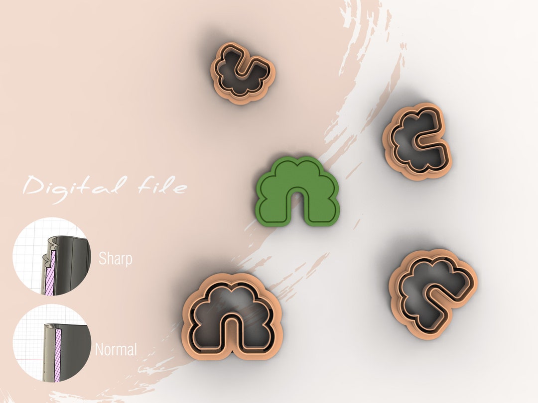 Scallop Arch With Line Polymer Clay Cutters | Digital STL File | 4 ...
