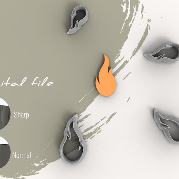 Flame Stl File - Etsy