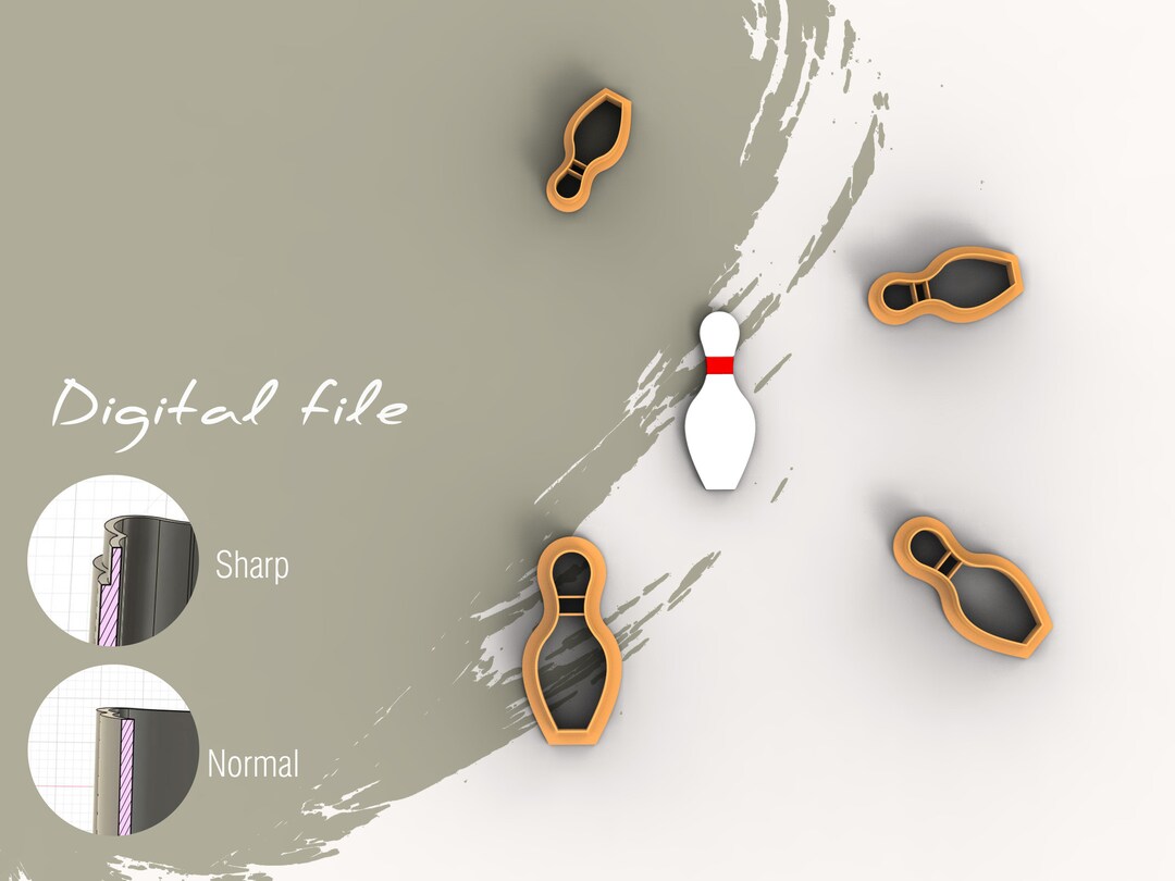 Bowling Pin Polymer Clay Cutter | Digital STL File | 6 Sizes | 2 Cutter ...