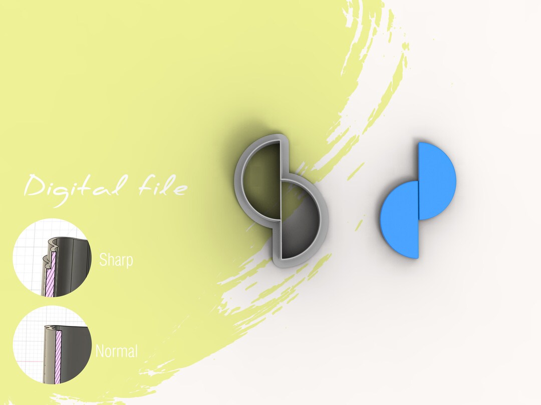 Semicircle Combo Geometric Polymer Clay Cutters | Digital STL File | 4 ...
