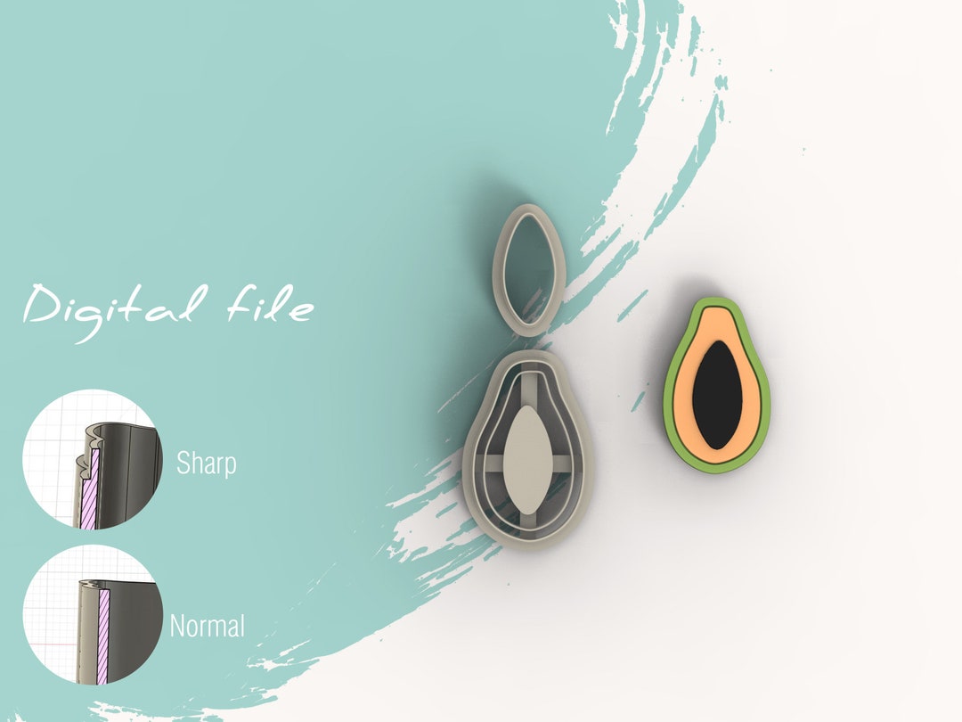 Papaya Fruit Summer Clay Cutters | Digital STL File | | 7 Sizes | 2 ...