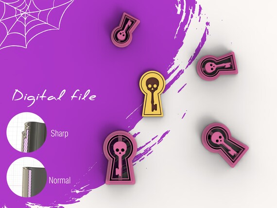 Keyhole With Skull Polymer Clay Cutters Digital STL File 4 - Etsy