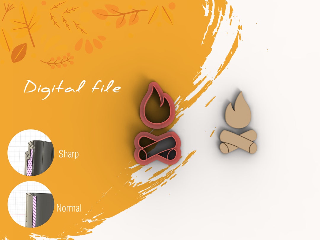 Bonfire Polymer Clay Cutter | Digital STL File | 4 Sizes | 2 Cutter ...
