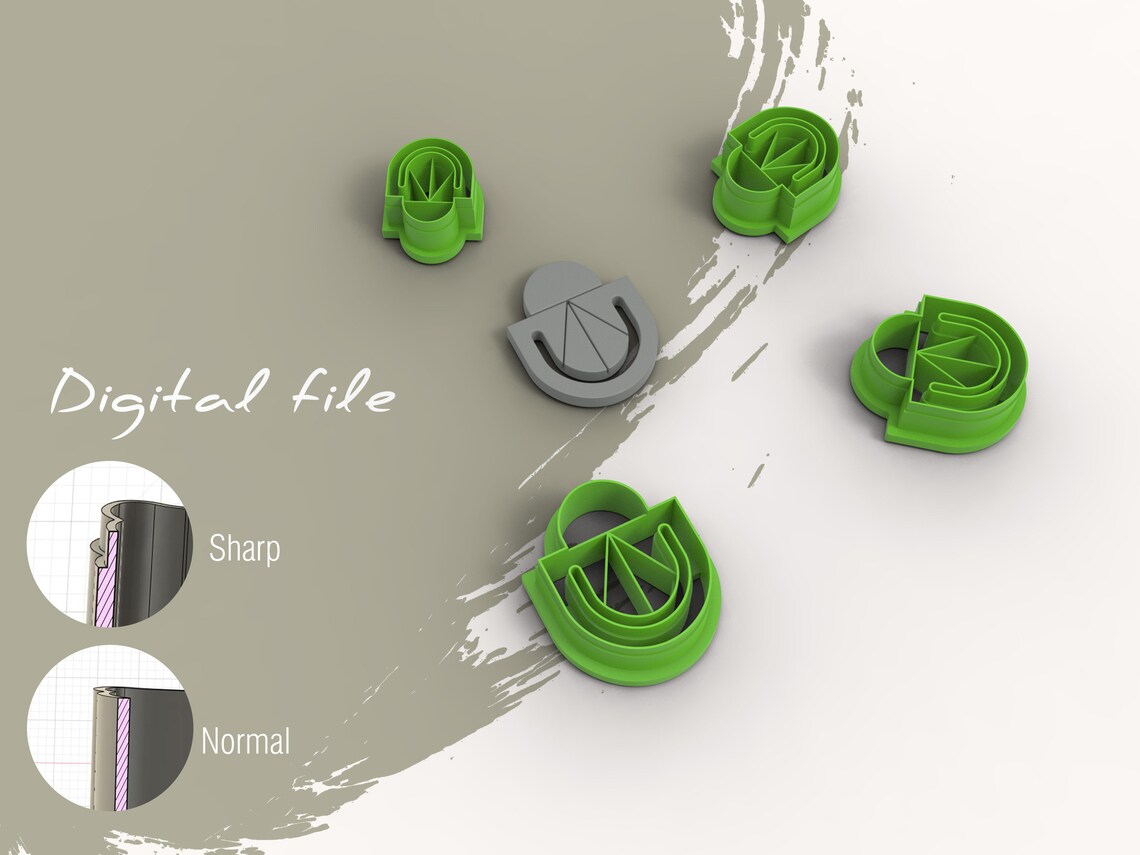 Geometric Macrame Polymer Clay Cutters | Digital STL File | 4 Sizes | 2 ...