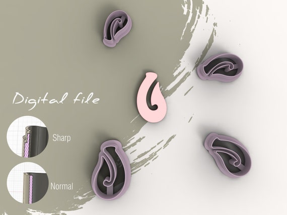 Fish Hook Flower Digital STL File 4 Sizes 2 Cutter - Etsy