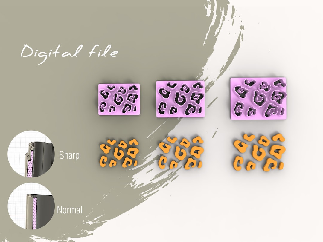 Leopard - Cheetah Pattern Polymer Clay Cutter | Digital STL File | 3 ...