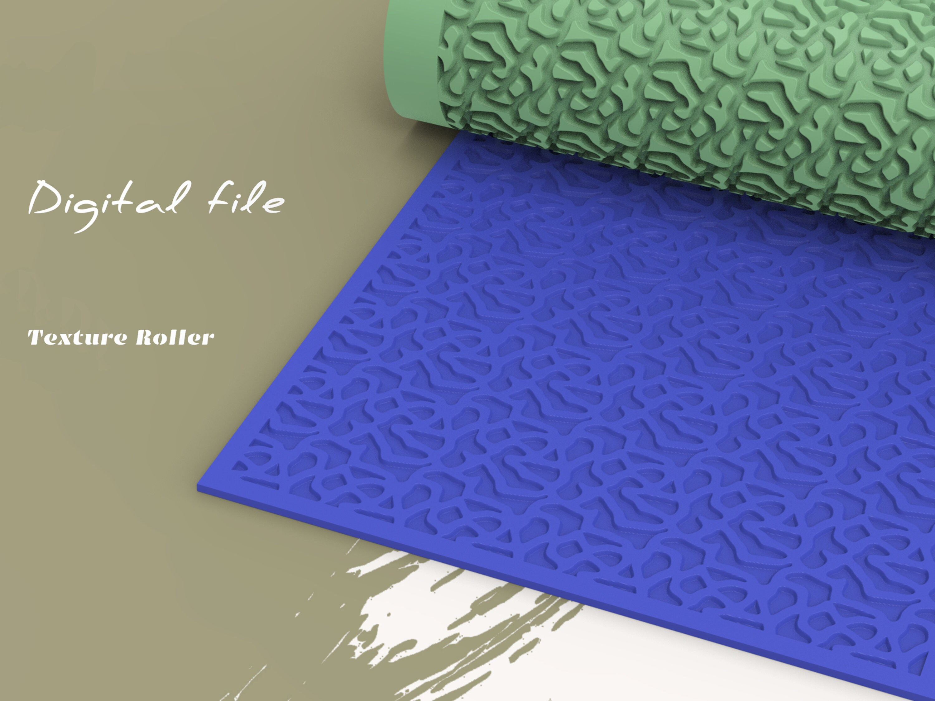 Organic A Polymer Clay Seamless Texture Roller Digital STL - Etsy