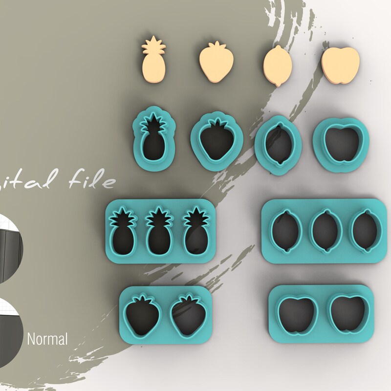 Polymer Fruit Stud - Etsy
