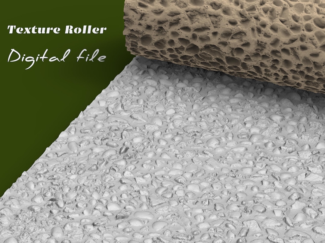 Rock | Polymer Clay Seamless Texture Roller | Digital STL File - Etsy