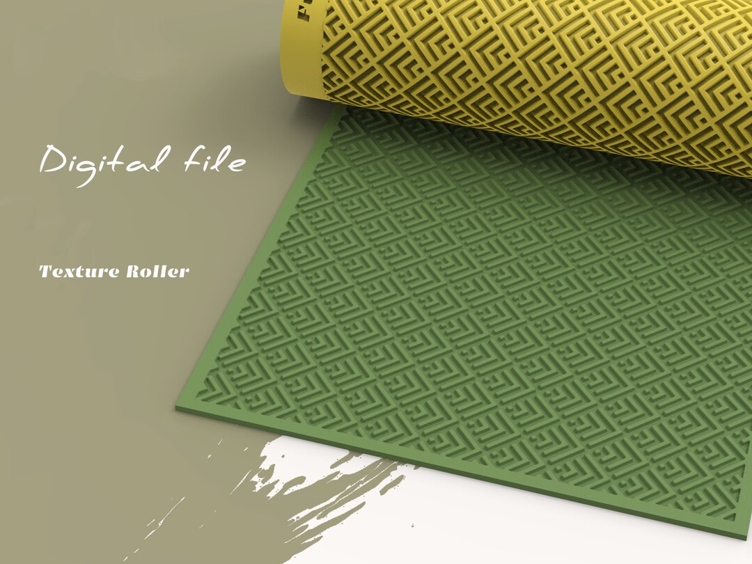 Geometric | Polymer Clay Seamless Texture Roller | Digital STL File - Etsy