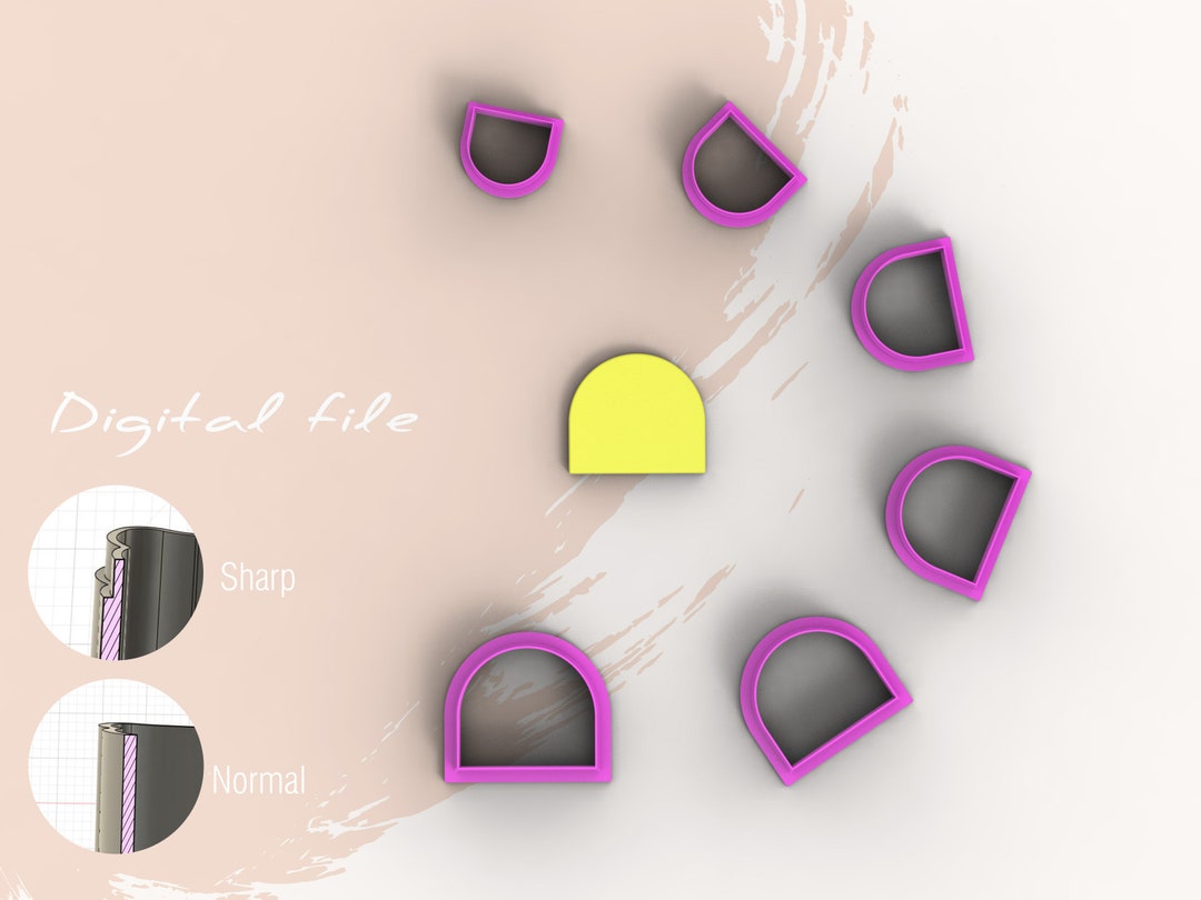 Short Arch Clay Cutter | Digital STL File | 6 Sizes | 2 Cutter Versions ...
