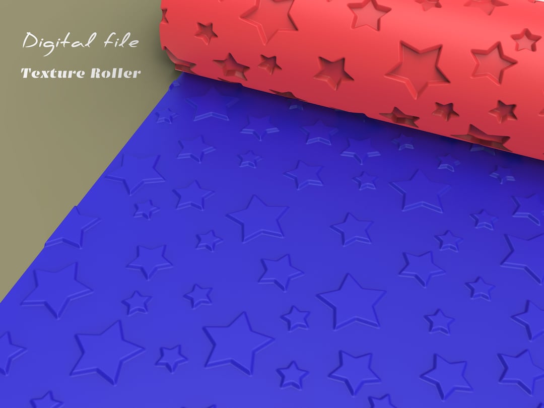 Stars | Polymer Clay Seamless Texture Roller | Digital STL File - Etsy