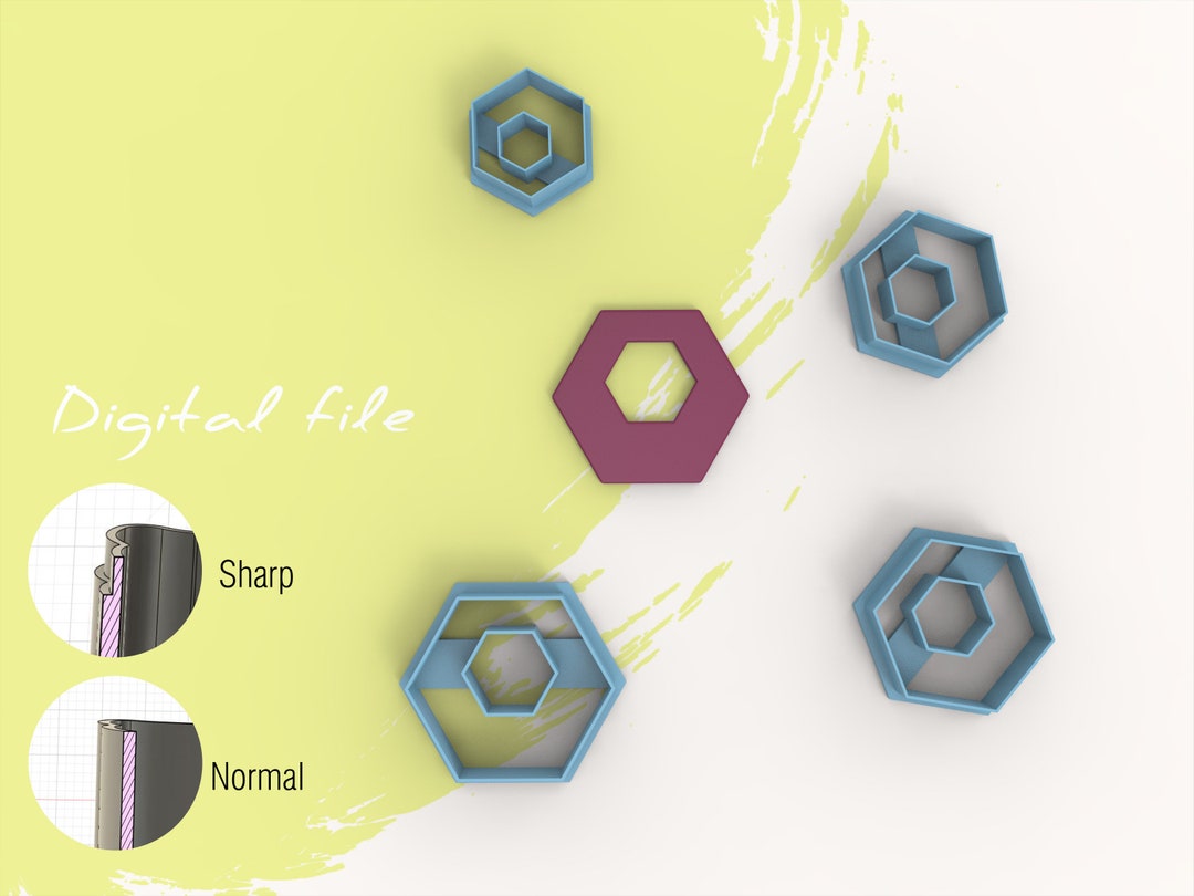 Polygon With Hole Polymer Clay Cutter | Digital STL File | 4 Sizes | 2 ...