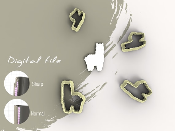 Lama Polymer Clay Cutter Digital STL File 4 Sizes 2 | Etsy