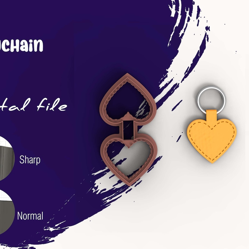 Clay Keychain Cutter File - Etsy