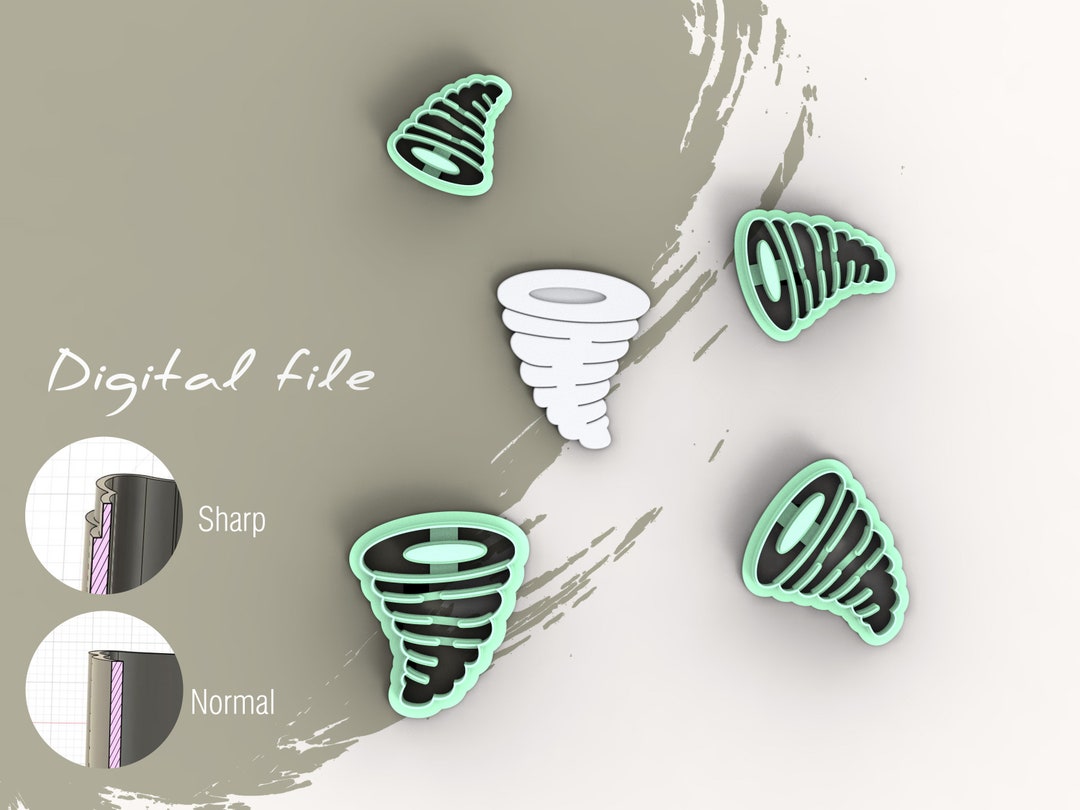 Tornado Polymer Clay Cutters | Digital STL File | 4 Sizes | 2 Cutter ...