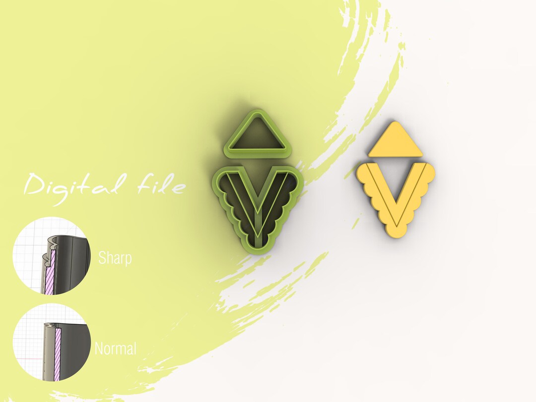 Triangle Combo B Polymer Clay Cutters | STL Digital File | 5 Sizes | 2 ...