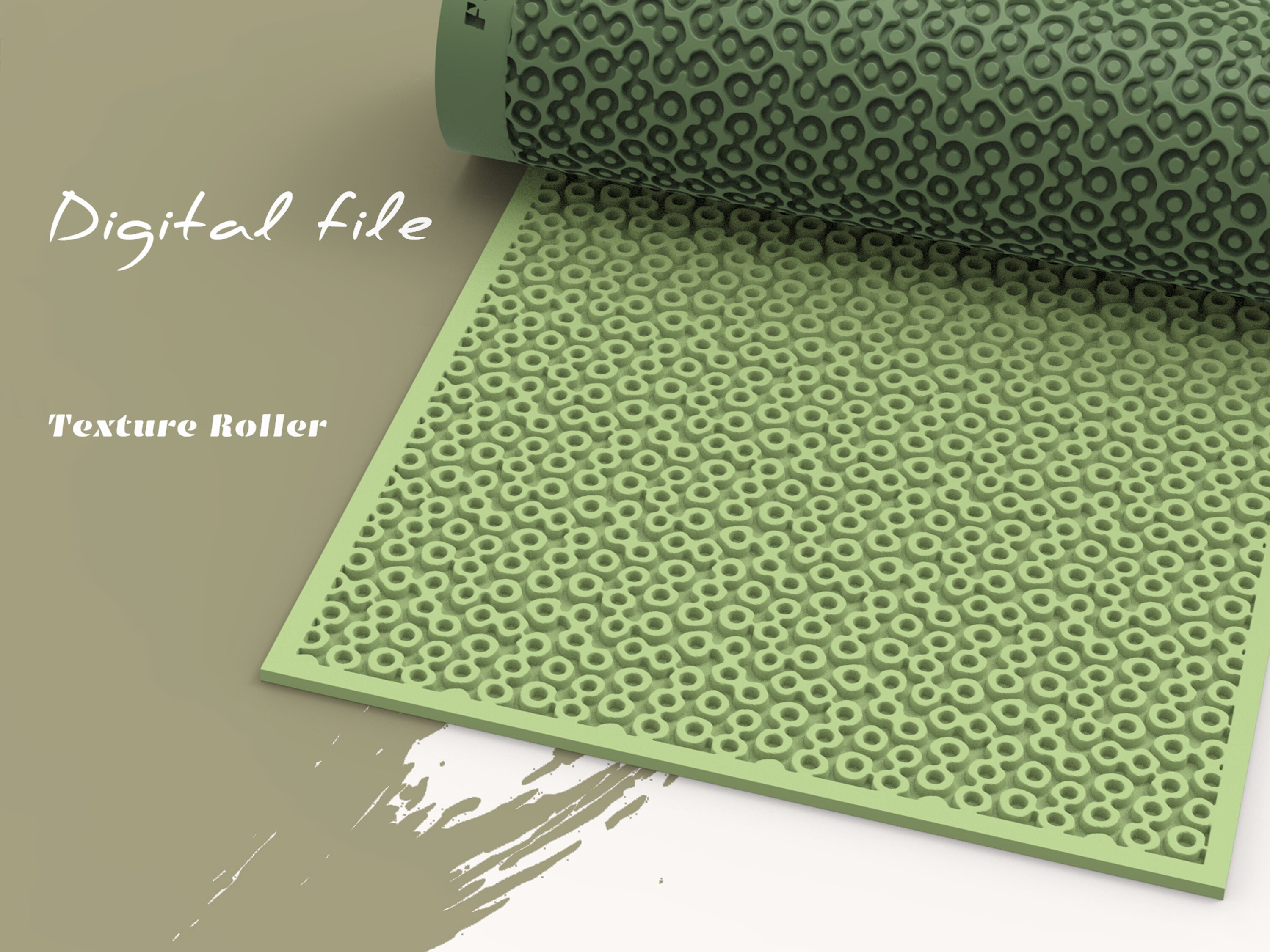 Organic Polymer Clay Seamless Texture Roller Digital STL - Etsy
