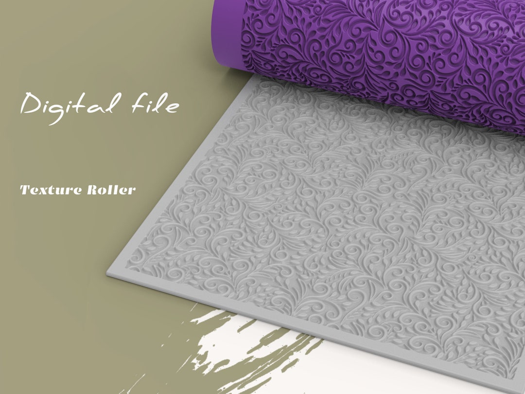 Floral 2 | Polymer Clay Seamless Texture Roller | Digital STL File - Etsy