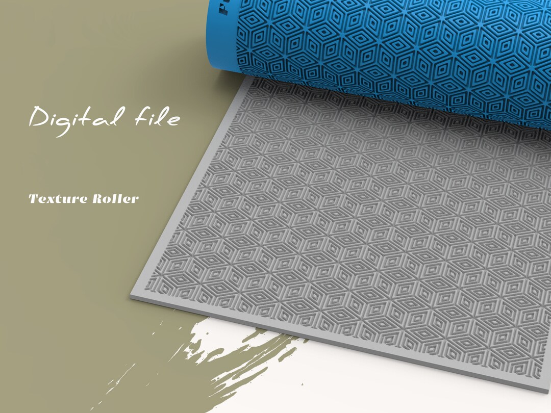 Geometric 2 Polymer Clay Seamless Texture Roller Digital STL File - Etsy