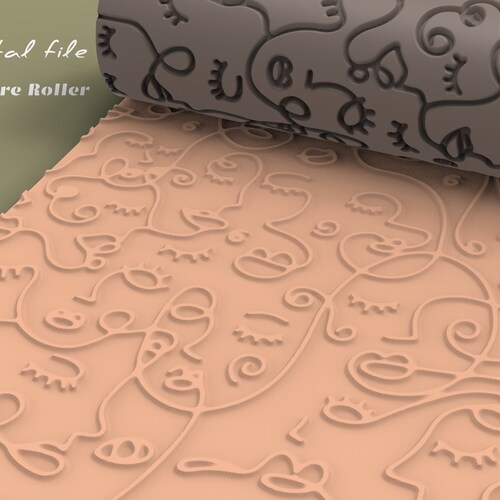 Ethnic C Polymer Clay Seamless Texture Roller Digital STL - Etsy