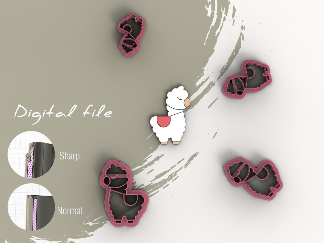 Lama 2 Polymer Clay Cutters | Digital STL File | 4 Sizes | 2 Cutter ...