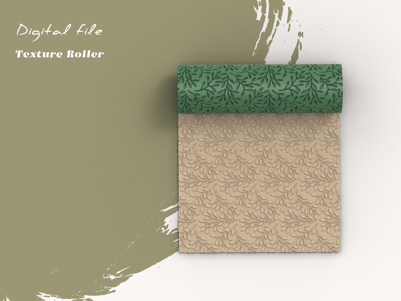 Olive Leaves Polymer Clay Seamless Texture Roller Digital - Etsy