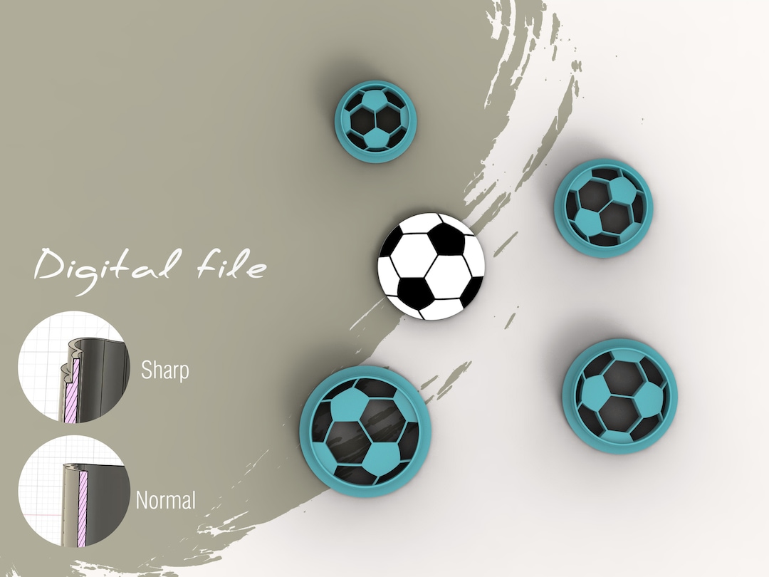 Soccer Ball Sports Polymer Clay Cutter | Digital STL File | 5 Sizes | 2 ...