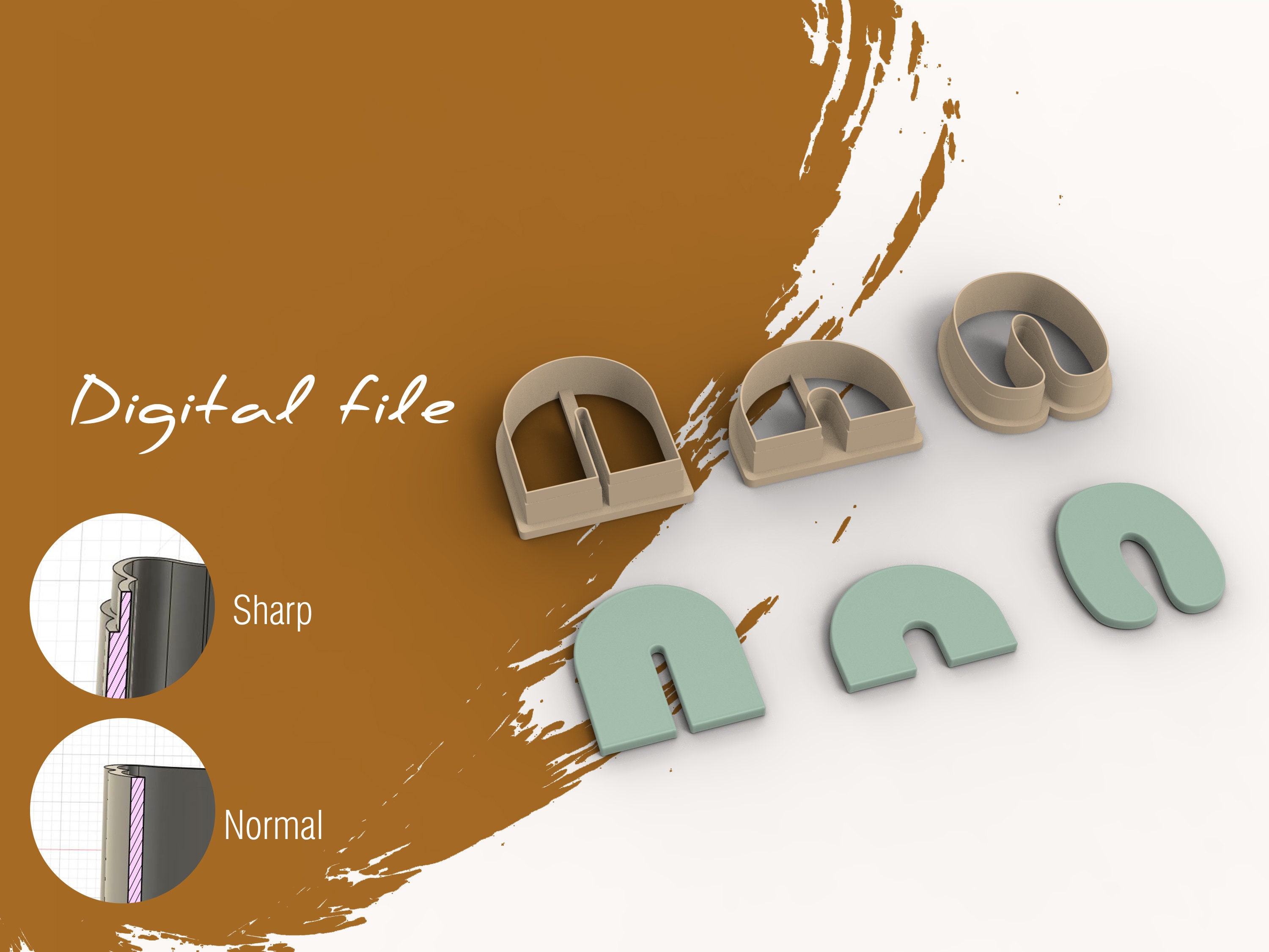 Arch Set Polymer Clay Cutters STL Digital File 5 Sizes 2 - Etsy