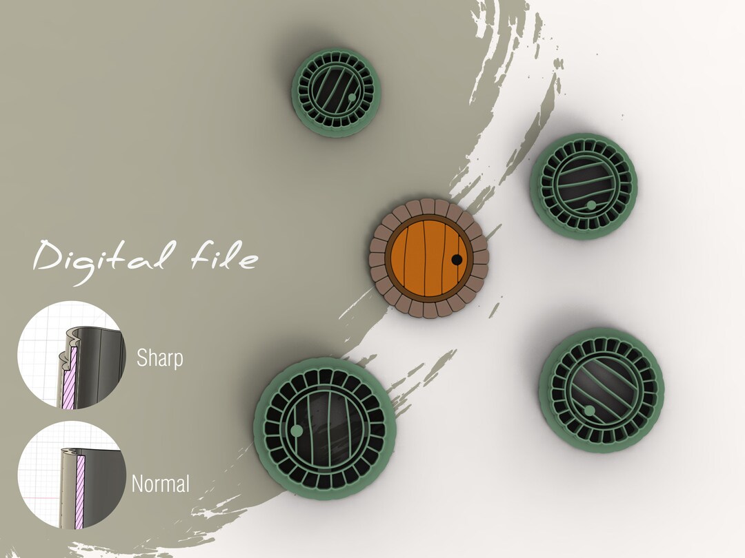 Hobbit Door Polymer Clay Cutter Digital STL File 4 Sizes 2 Cutter ...