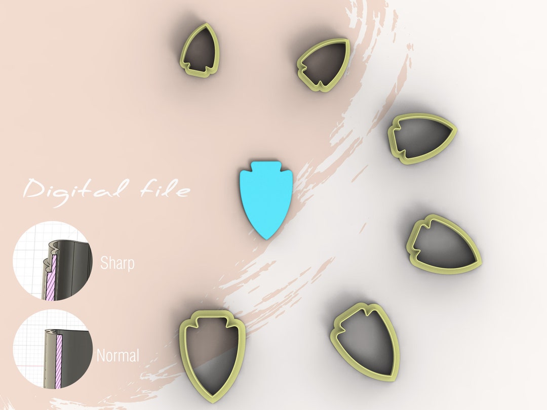 Arrow 2 Polymer Clay Cutters | Digital STL File | 6 Sizes | 2 Cutter ...