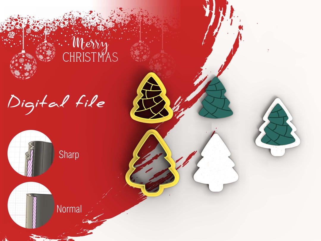 Concha Christmas Tree Polymer Clay Cutter | Digital STL File | 5 Sizes ...