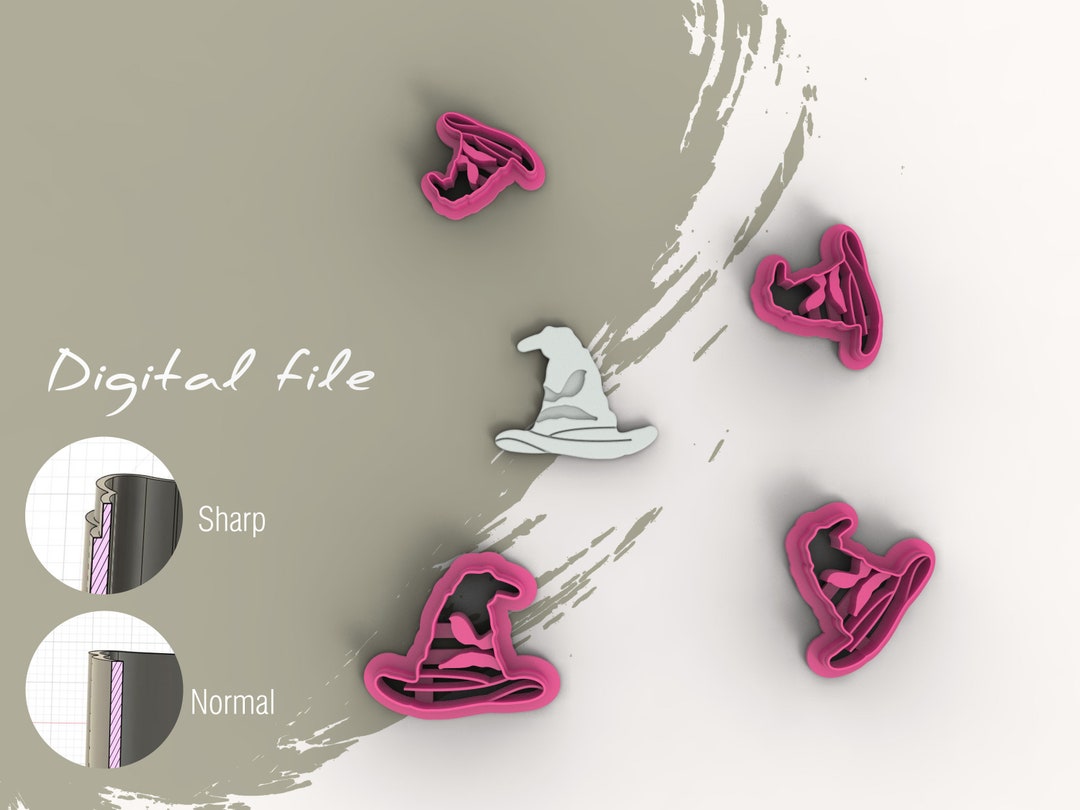 Sorting Hat HP Polymer Clay Cutter Digital STL File 4 Sizes 2 Cutter ...