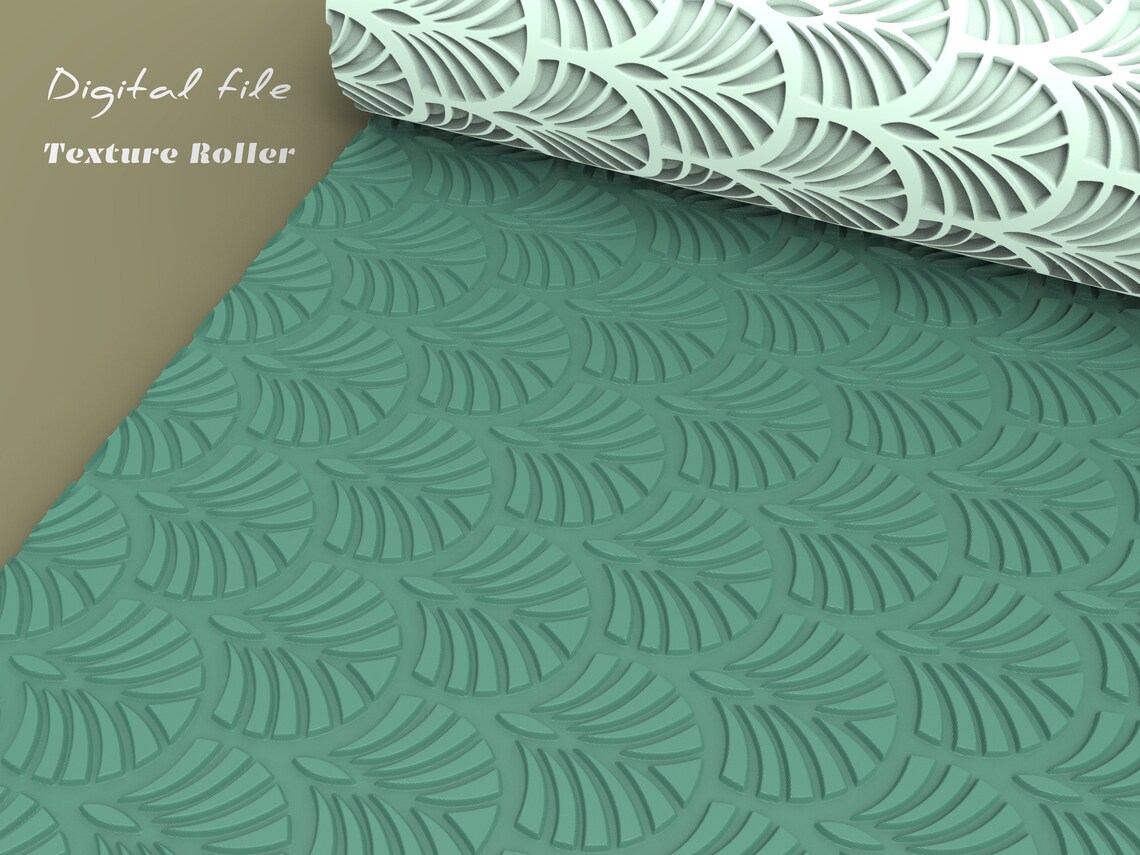 Art Deco 5 Polymer Clay Texture Roller Digital STL File - Etsy