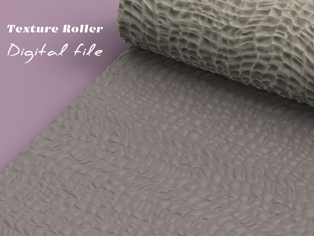 Leather 2 | Polymer Clay Seamless Texture Roller | Digital STL File - Etsy