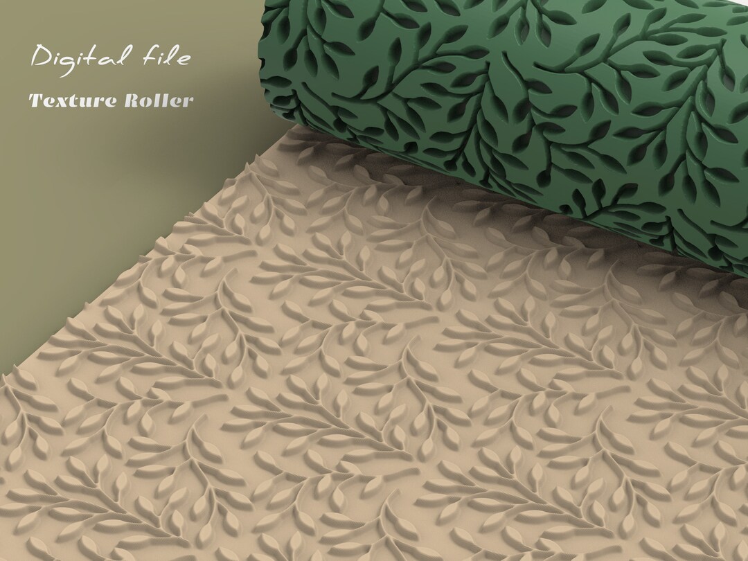 Olive Leaves | Polymer Clay Seamless Texture Roller | Digital STL File ...