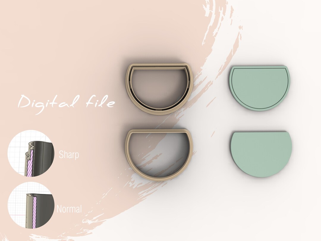 Almost Circle 2 | Polymer Clay Cutters | Digital STL File | 7 Sizes | 2 ...