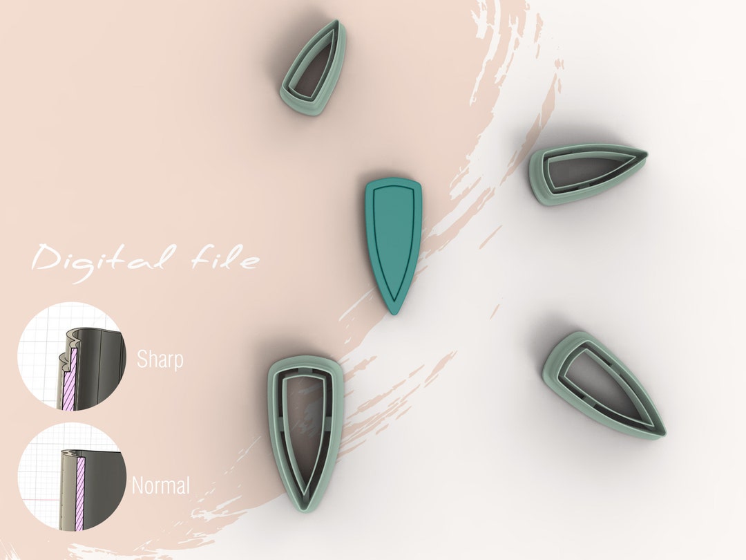 Dagger With Lines Polymer Clay Cutter | Digital STL File | 4 Sizes | 2 ...